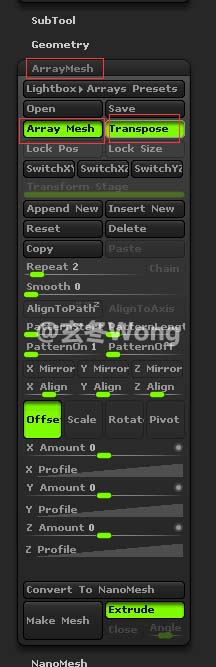 [ZBrush]ArrayMesh和WeldPoints